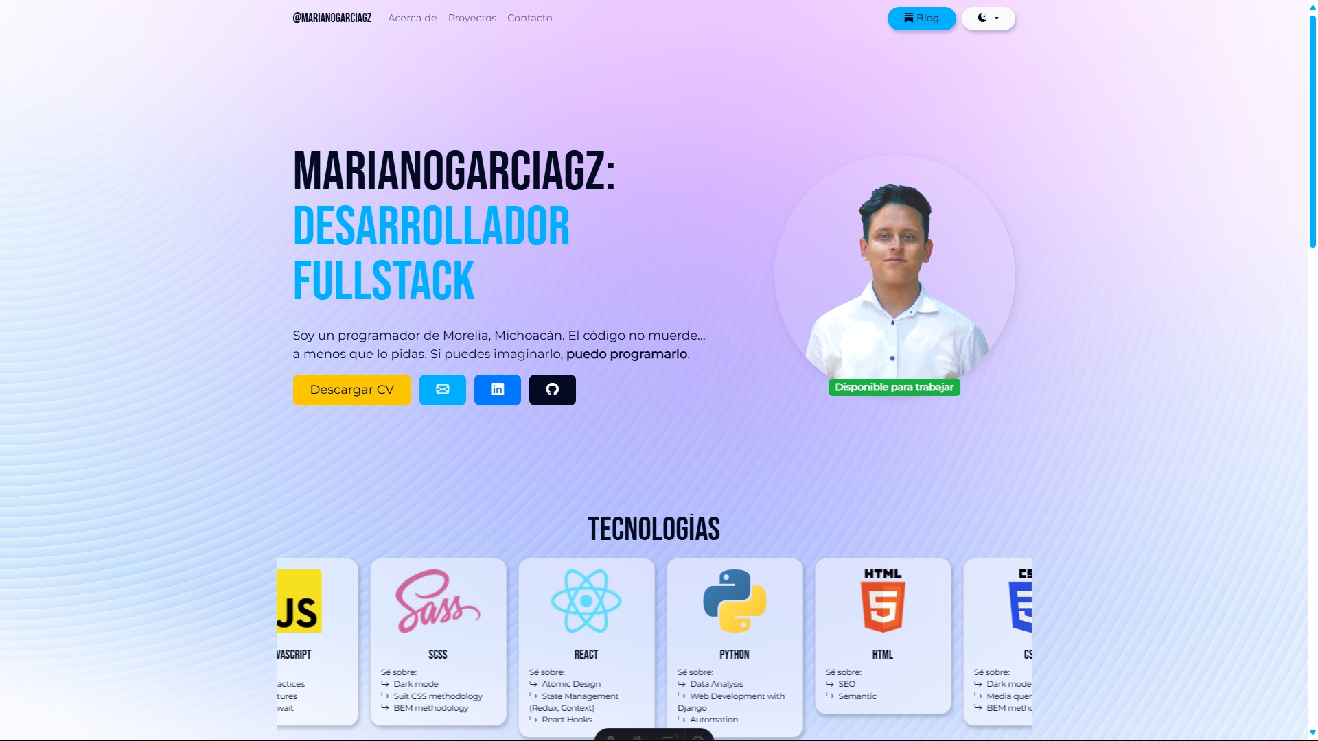 MarianoGarciaGz - Desarrollador Fullstack